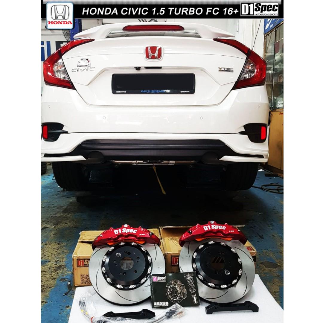 D1 SPEC BIG BRAKE KIT ( BIG 6 POT S-RS, 355) ON HONDA CIVIC 1.5 TURBO ...