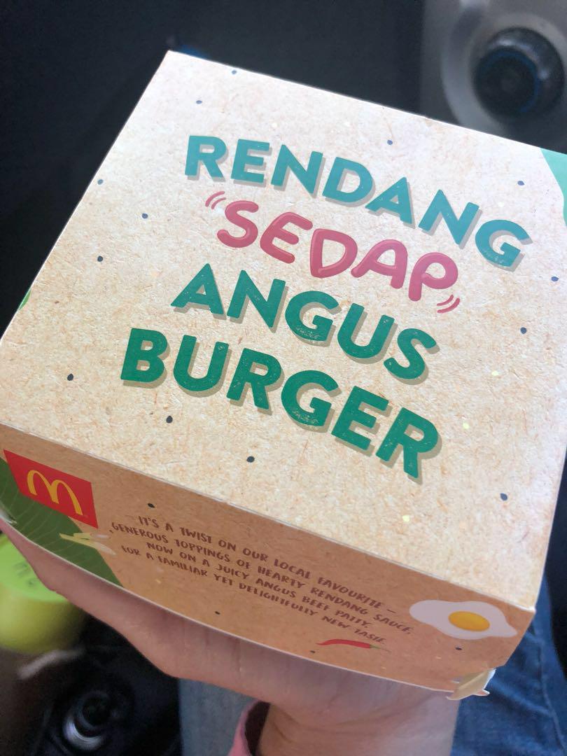 McDonald’s Rendang ‘Sedap’ Angus Burger, Food & Drinks, Packaged ...