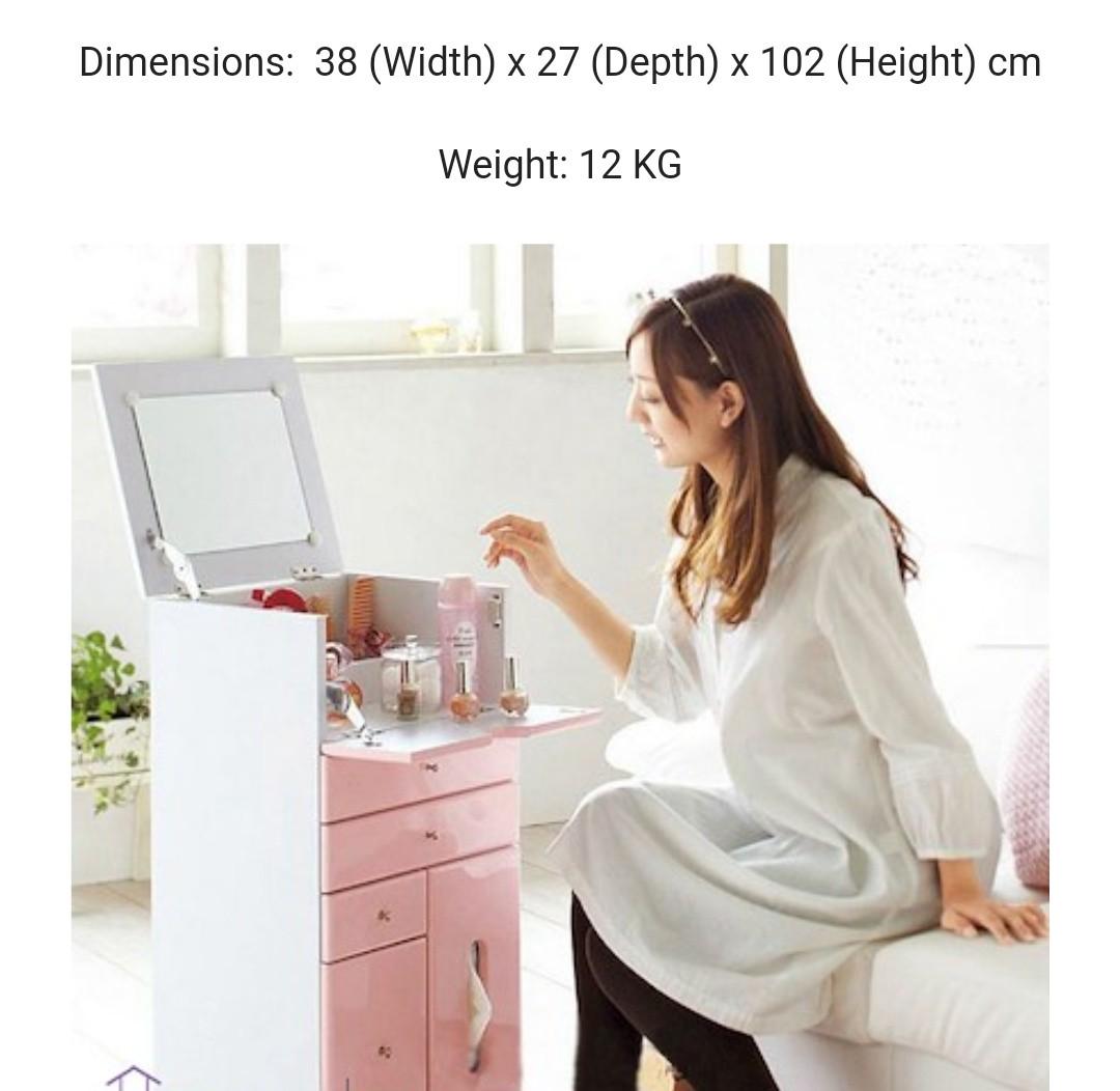 Movable makeup table, Furniture & Home Living, Furniture, Tables & Sets ...