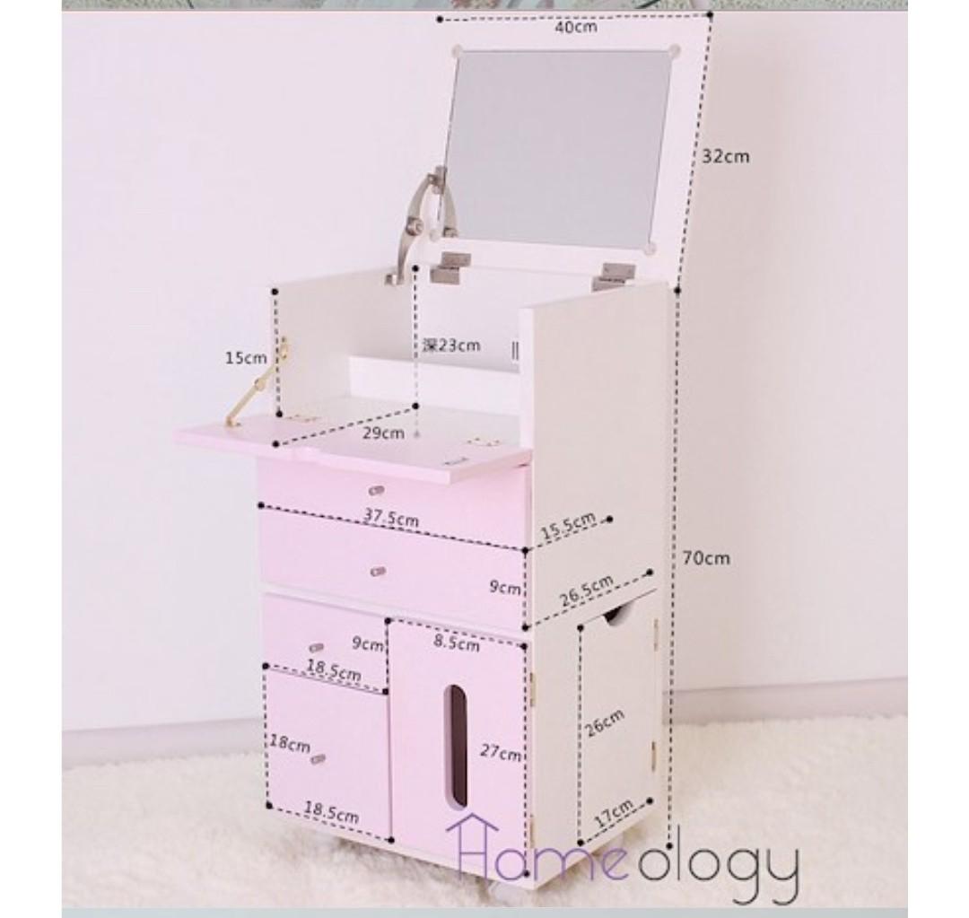Movable makeup table, Furniture & Home Living, Furniture, Tables & Sets ...