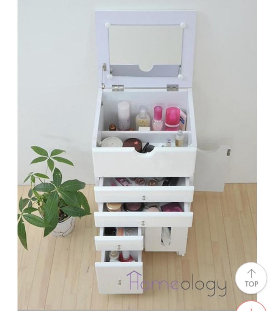 Movable makeup table, Furniture & Home Living, Furniture, Tables & Sets ...