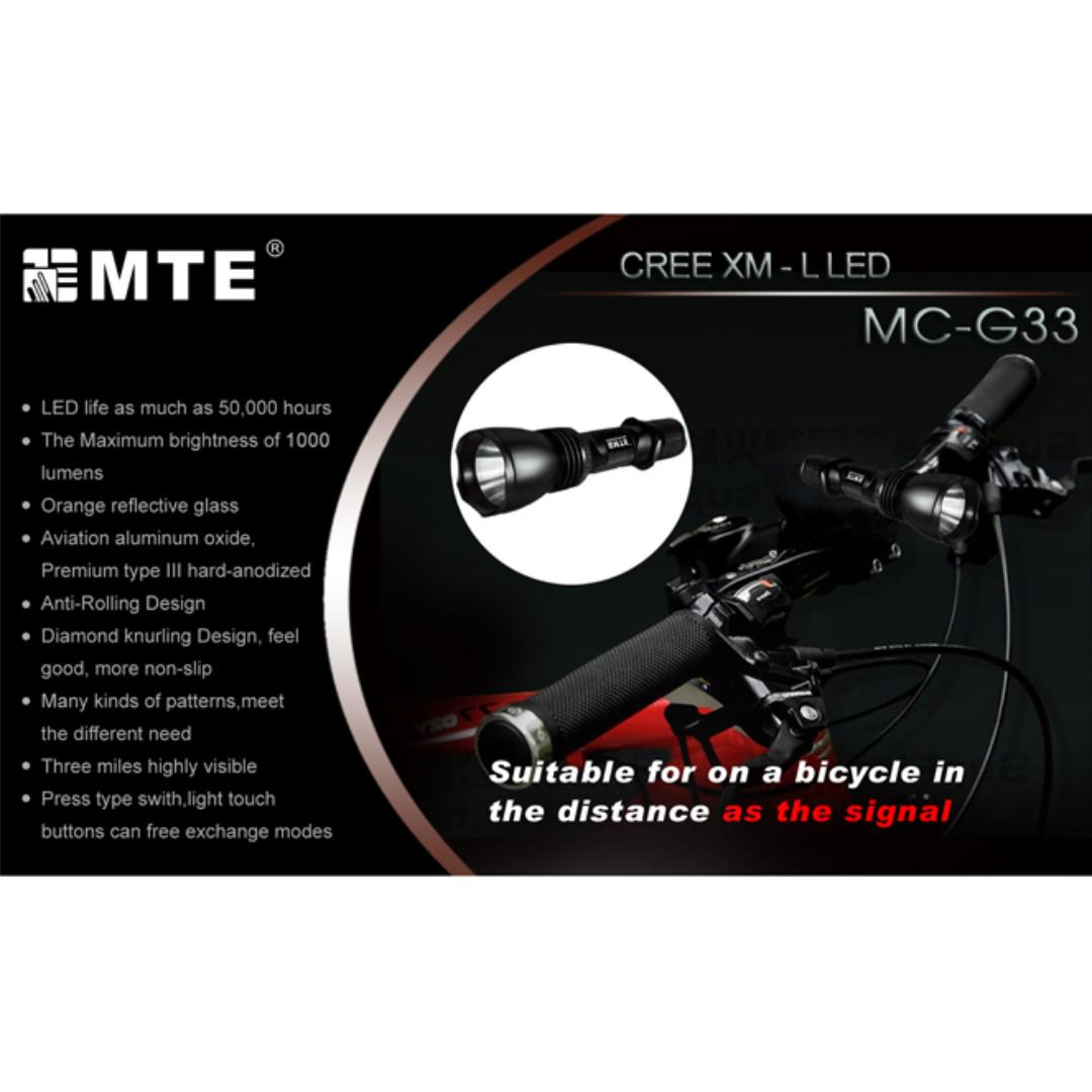 MTE LED Flashlight Model: MC-G33, Sports Equipment, PMDs, E-Scooters ...