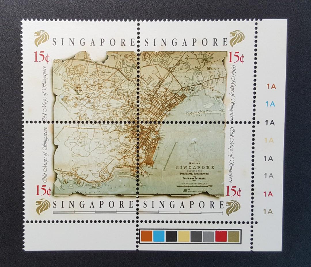 Singapore Stamps vintage 1989 Old map of Singapore, Hobbies & Toys ...