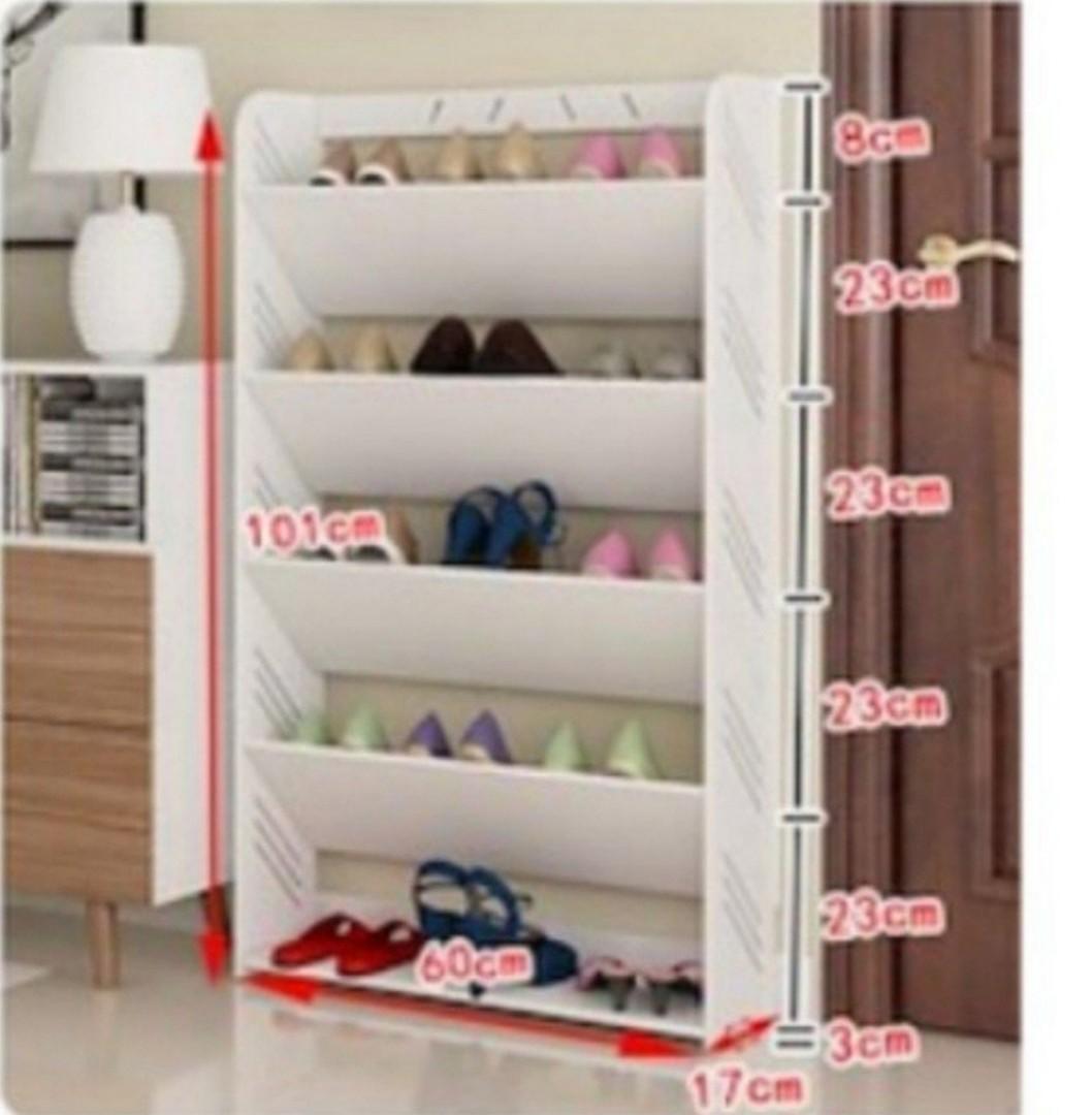 Slanted shoe rack, Furniture & Home Living, Furniture, Shelves ...