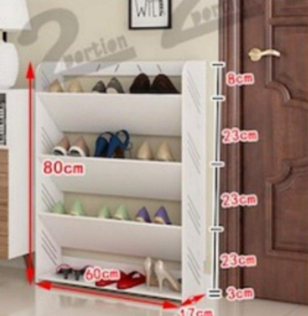 Slanted shoe rack, Furniture & Home Living, Furniture, Shelves ...