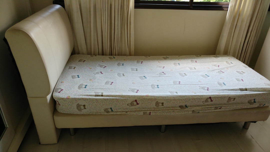Used Single Bed With Mattress, Furniture & Home Living, Furniture, Bed ...