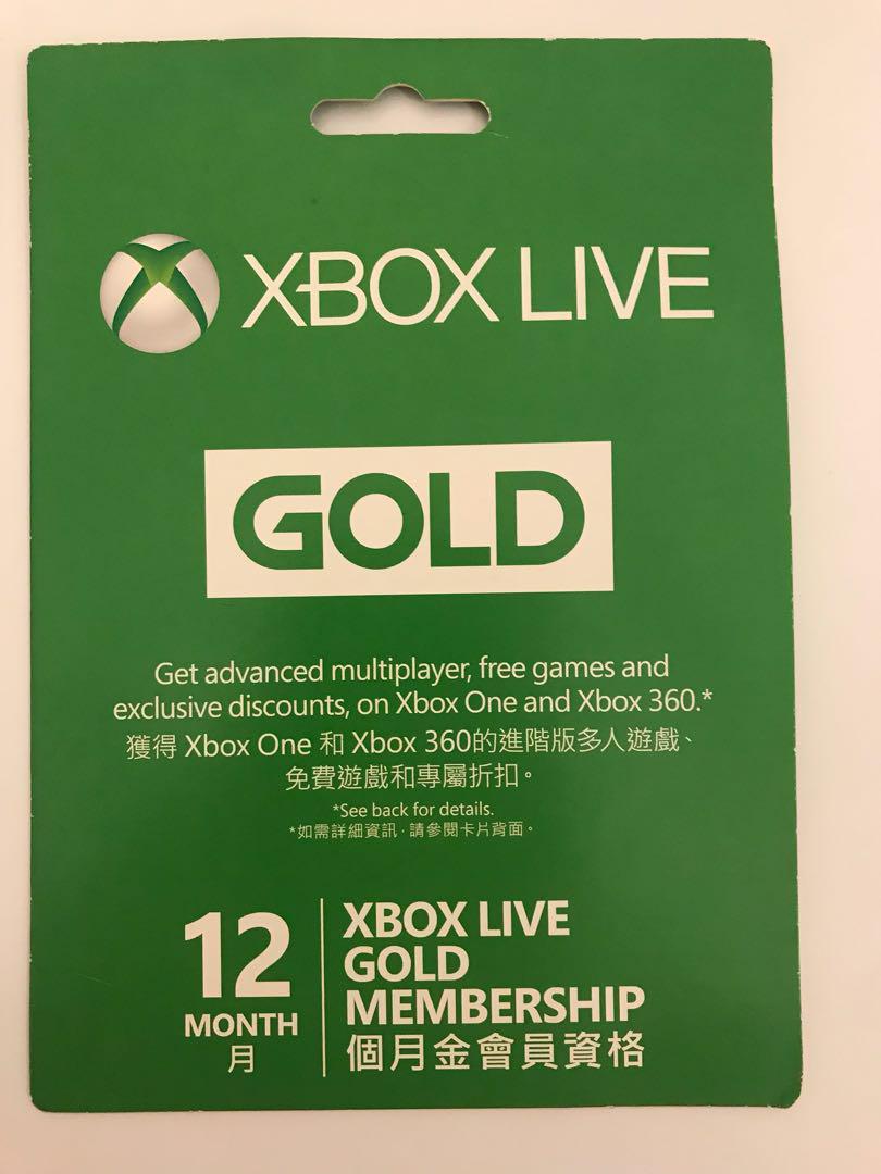 Xbox Live Gold Membership 12 Months, Video Gaming, Gaming Accessories ...