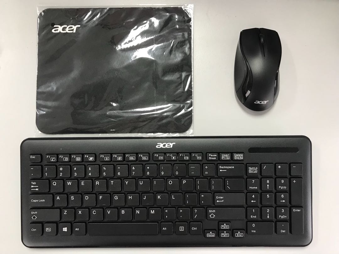 Acer wireless keyboard and mouse and mousepad, Computers & Tech, Parts & Accessories, Mouse ...