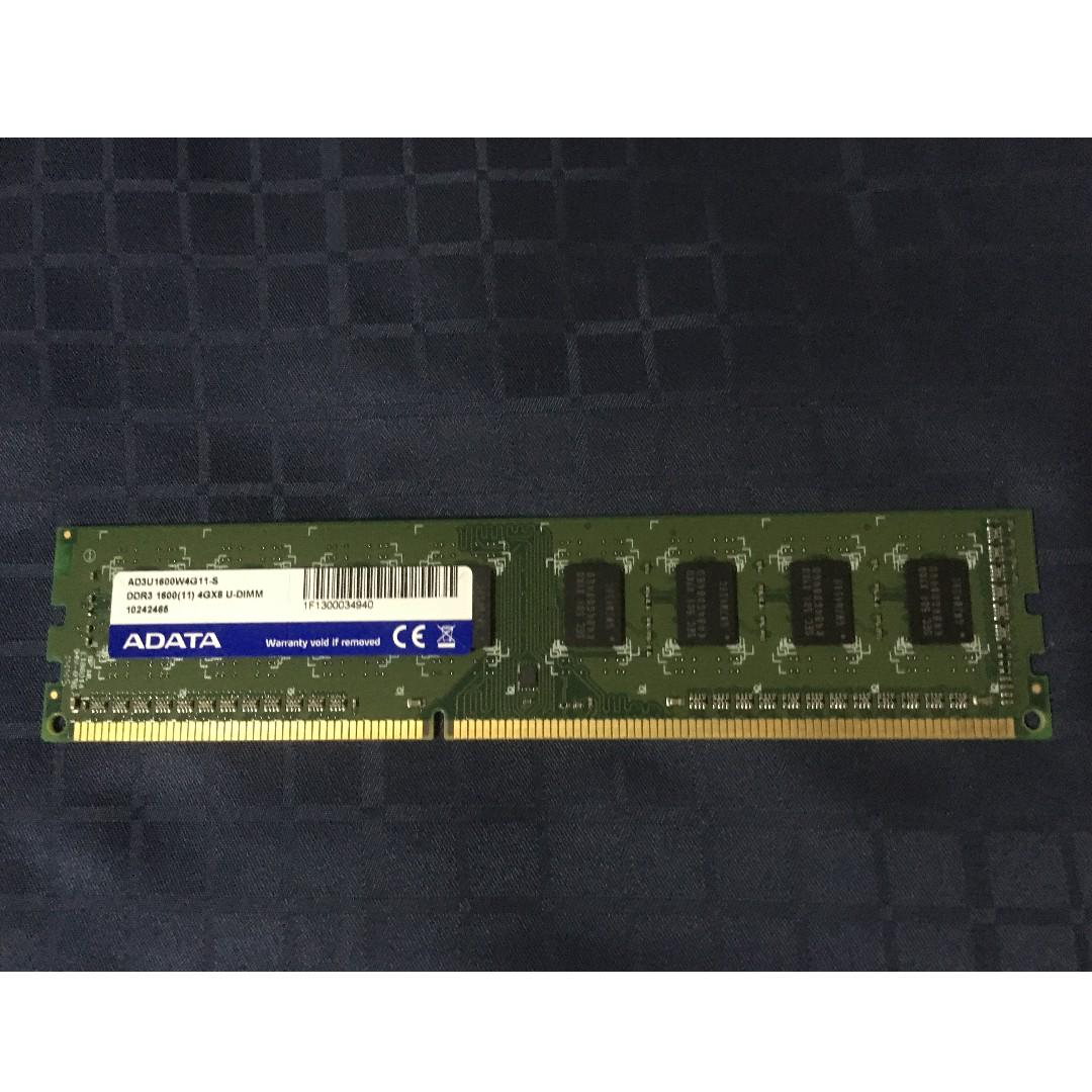 ADATA DDR3-1600(11) 4Gx8VLP-U-