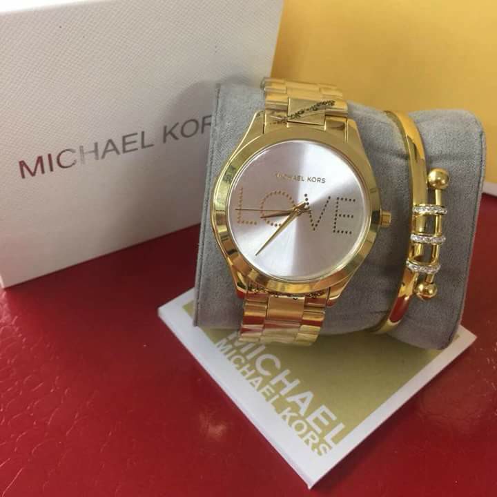 AUTHENTIC MK WATCH WITH BANGLES on Carousell