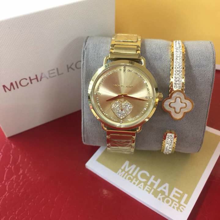 AUTHENTIC MK WATCH WITH BANGLES on Carousell