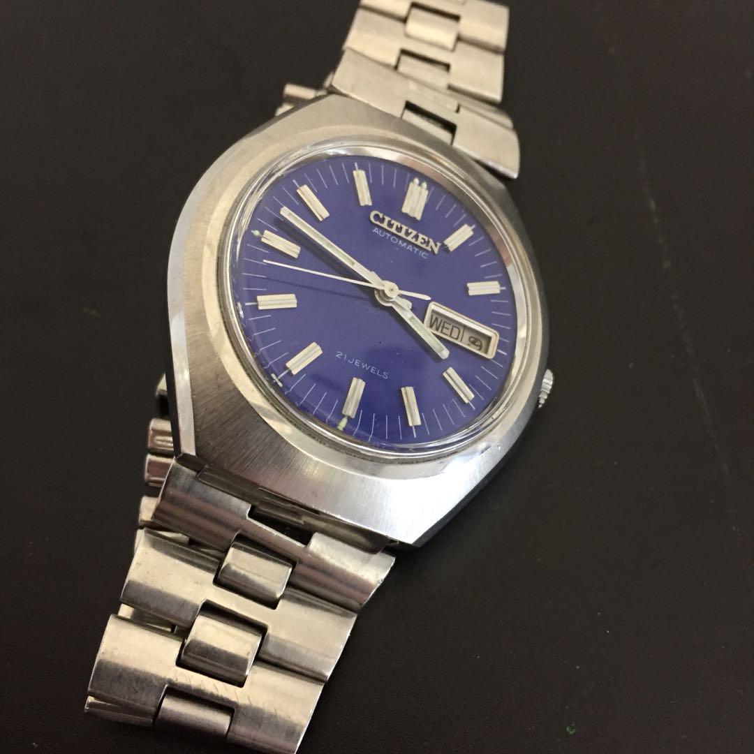 Citizen Blue Automatic Vintage Watch 71-0113, Men's Fashion, Watches ...