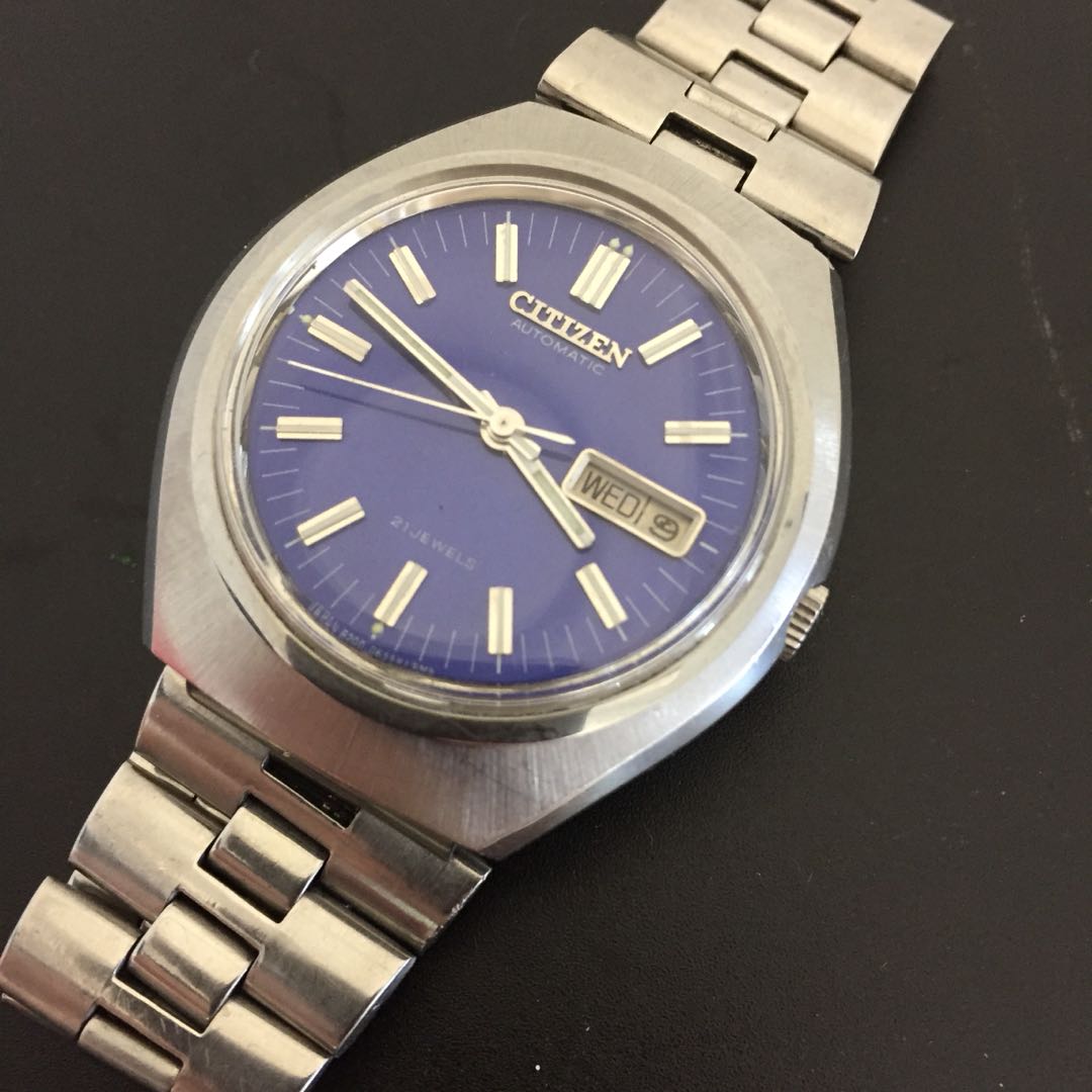 Citizen Blue Automatic Vintage Watch 71-0113, Men's Fashion, Watches ...