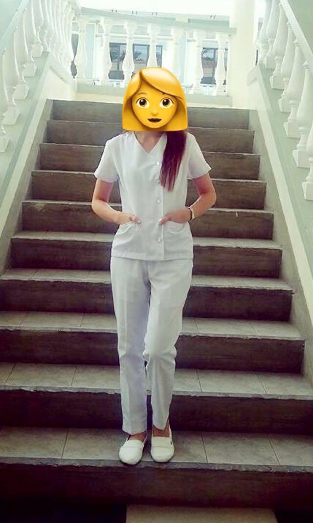 DLSUD Psych white uniform, Women's Fashion, Dresses & Sets, Traditional ...