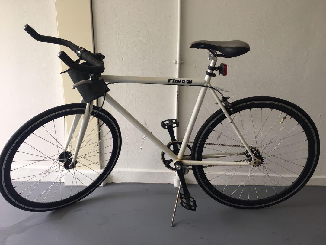 Flurry White Fixie, Sports Equipment, Bicycles & Parts, Bicycles on ...