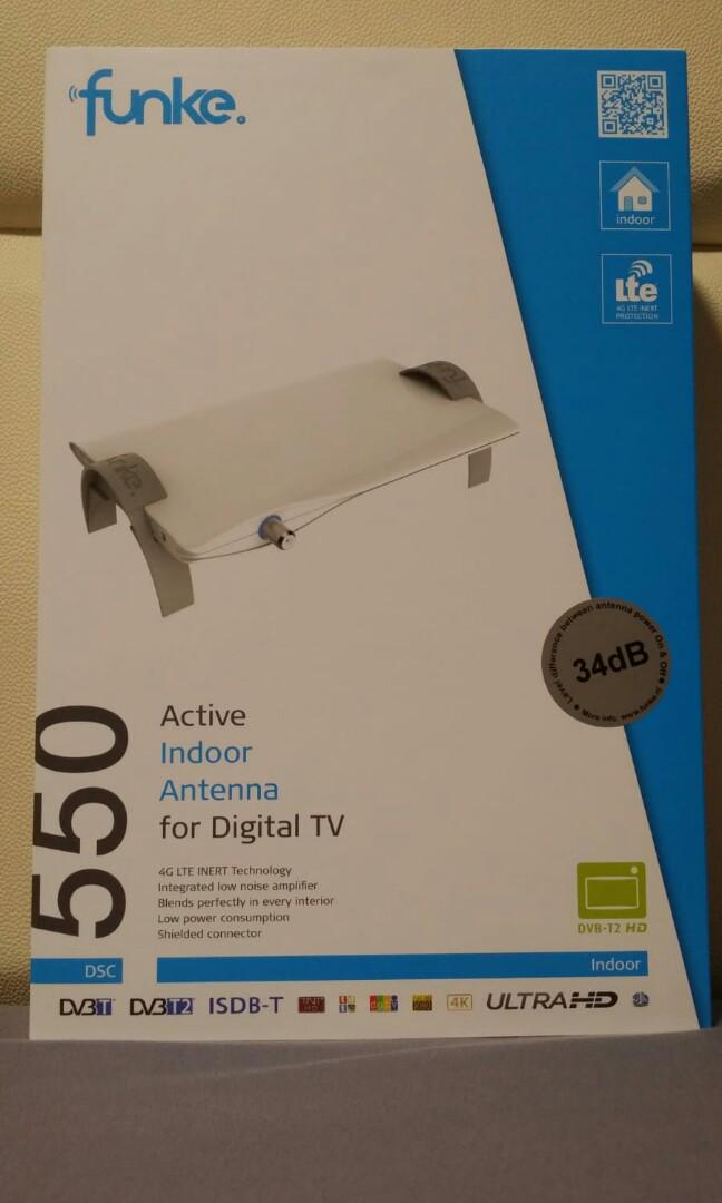 Funke 550 Active Indoor Antenna, TV & Home Appliances, TV ...