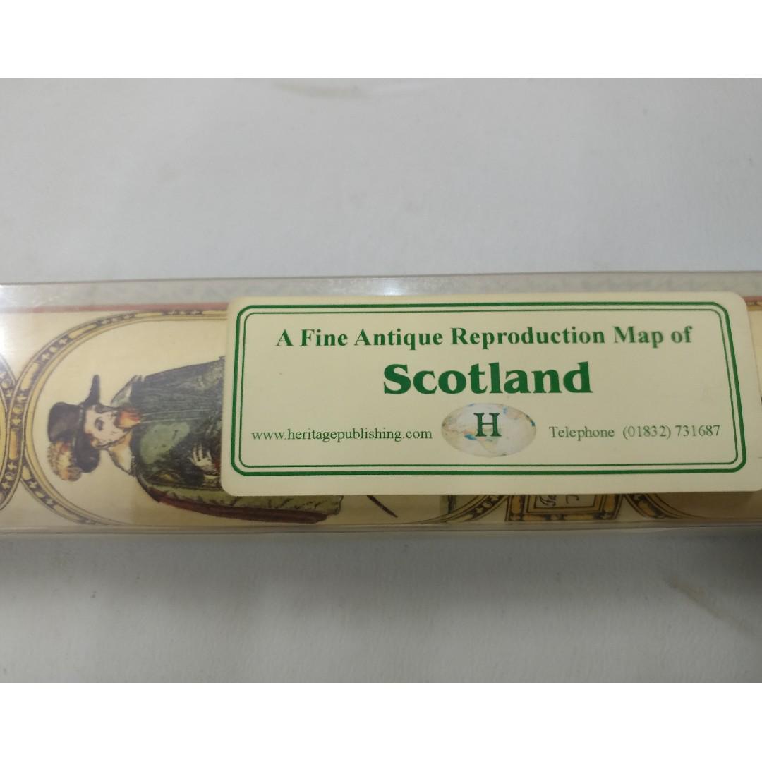 New Fine Antique Reproduction Map of Scotland, Hobbies & Toys ...