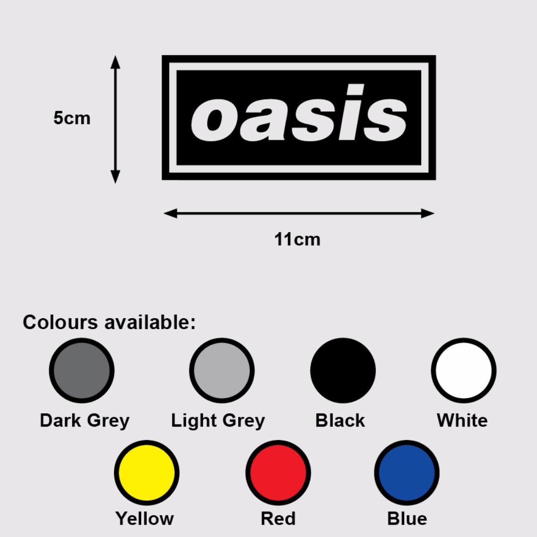 OASIS Logo Premium Vinyl Sticker Decal (Music English Rock Band ...