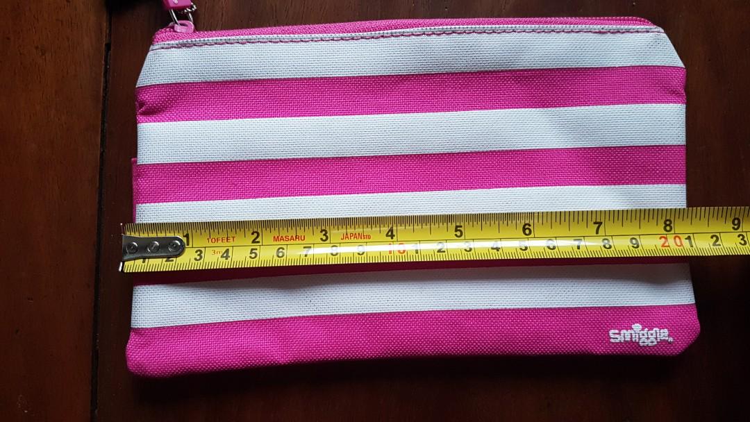SMIGGLE PCASE BOOK BUDDY PENCIL CASE-PINK STRIPES on Carousell
