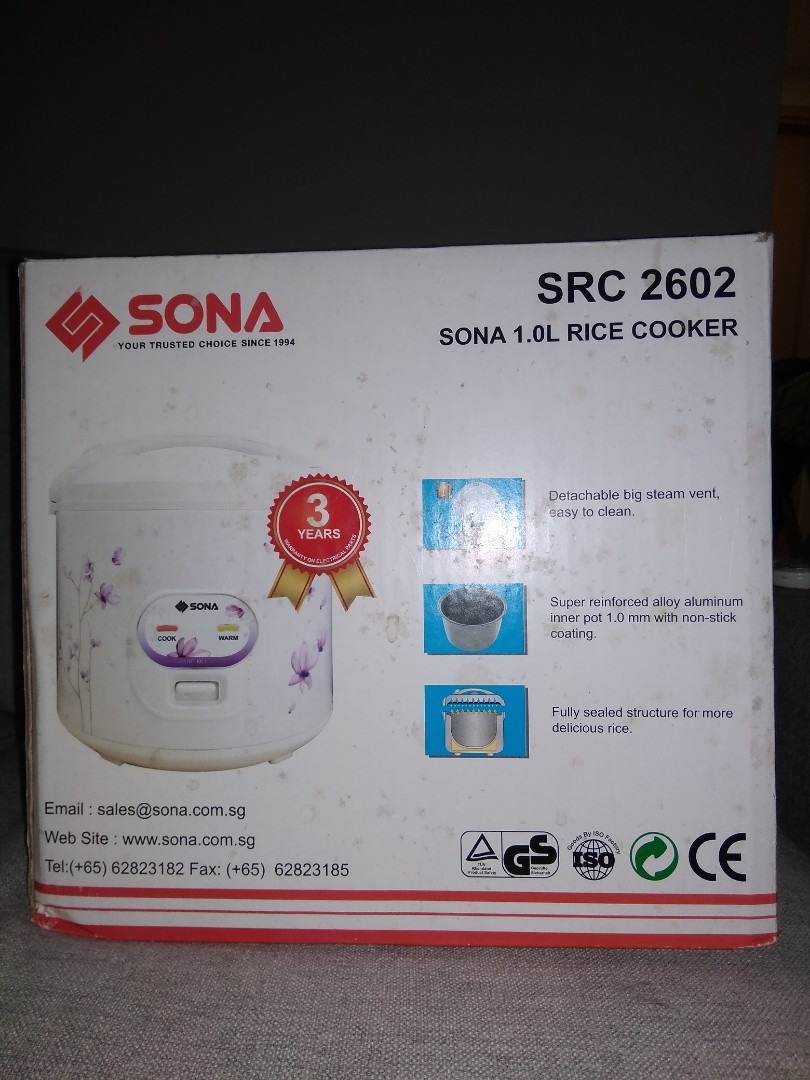 Sona 1.0L Rice cooker, TV & Home Appliances, Kitchen Appliances ...