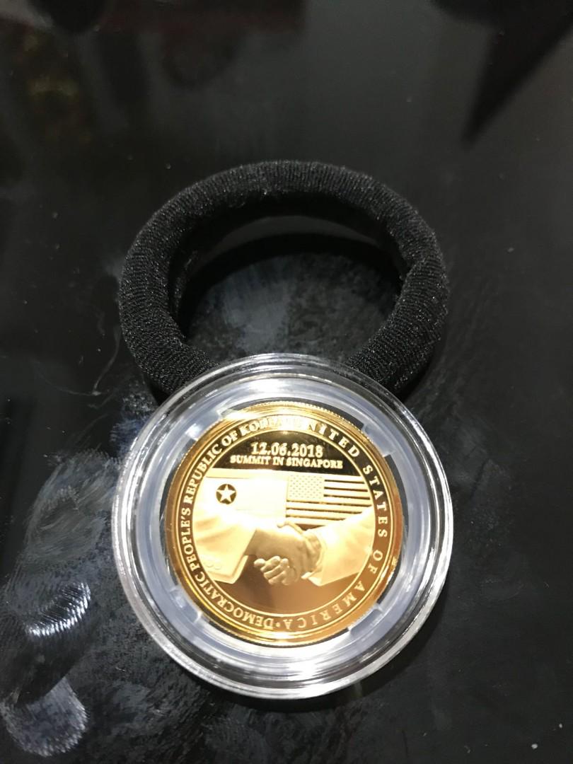 US and DPRK Commerative Gold Medallion, Hobbies & Toys, Memorabilia ...