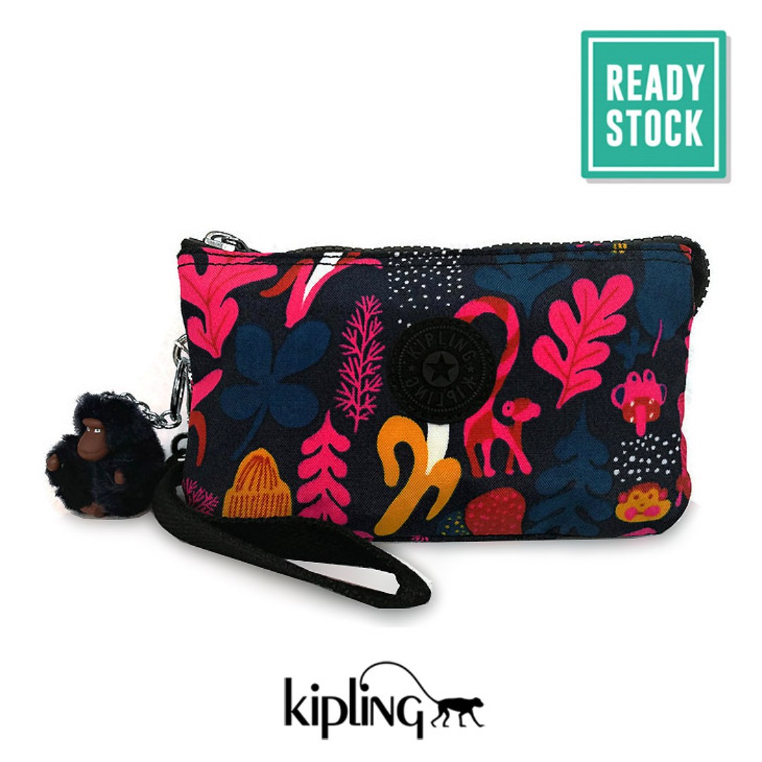 AUTHENTIC KIPLING CREATIVITY POUCH (PINK FOREST) *KP050 (READY STOCK ...