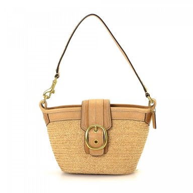 Coach raffia small hand bag, Women's Fashion, Bags & Wallets, Purses ...