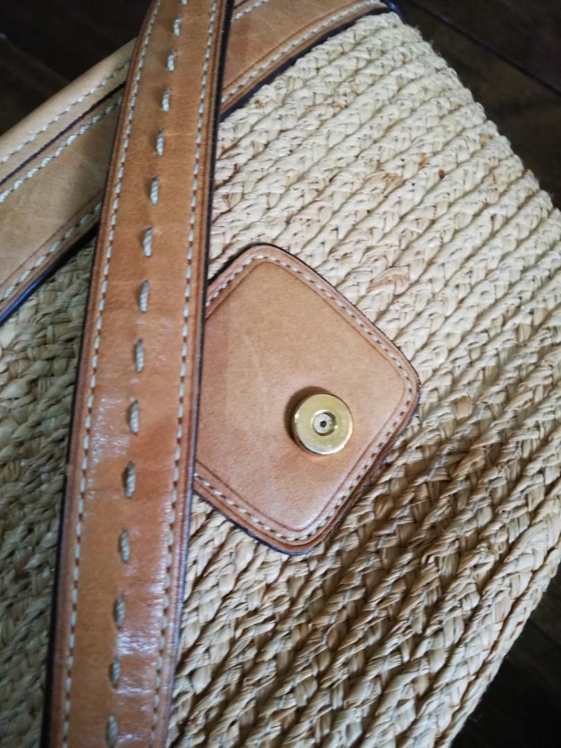 Coach raffia small hand bag, Women's Fashion, Bags & Wallets, Purses ...