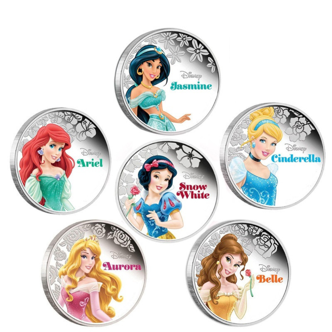 Disney Princess Cinderella Snow White Silver Plated Collectible Gift ...