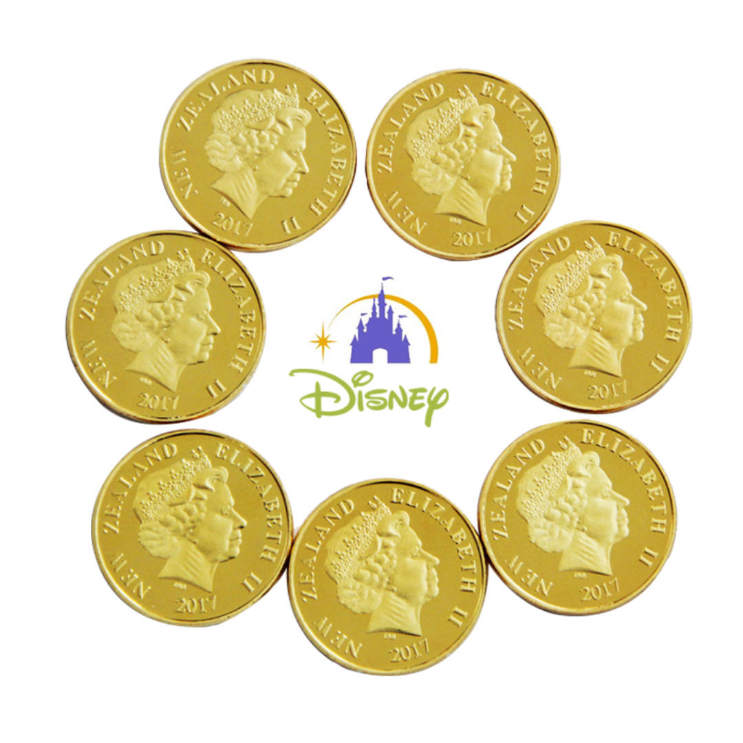 Disney Princess Mulan Rapunzel Gold Plated Collectible Gift Coin Set ...