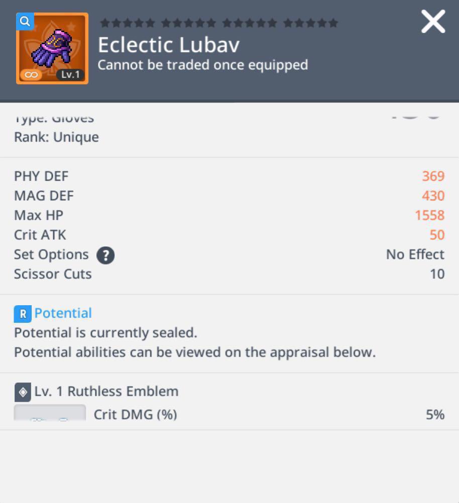 Maplestory M unique emblem thief glove, Everything Else on Carousell