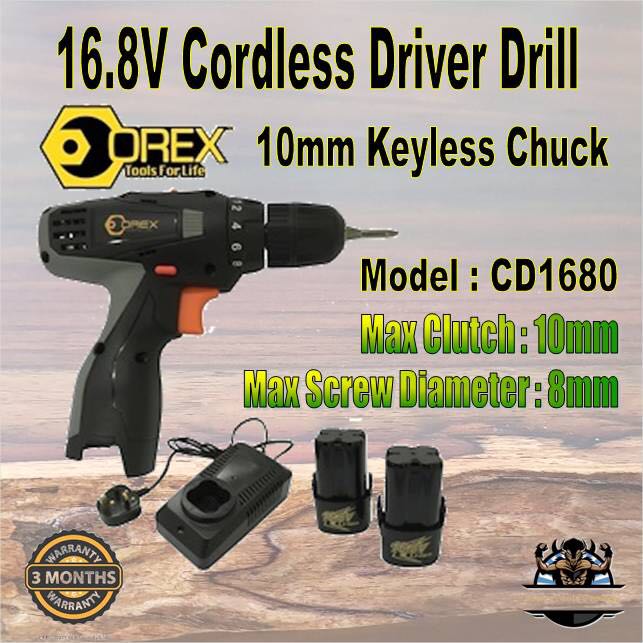 [NEW] OREX 16.8V CORDLESS DRILL DRIVER, Furniture & Home Living, Home ...