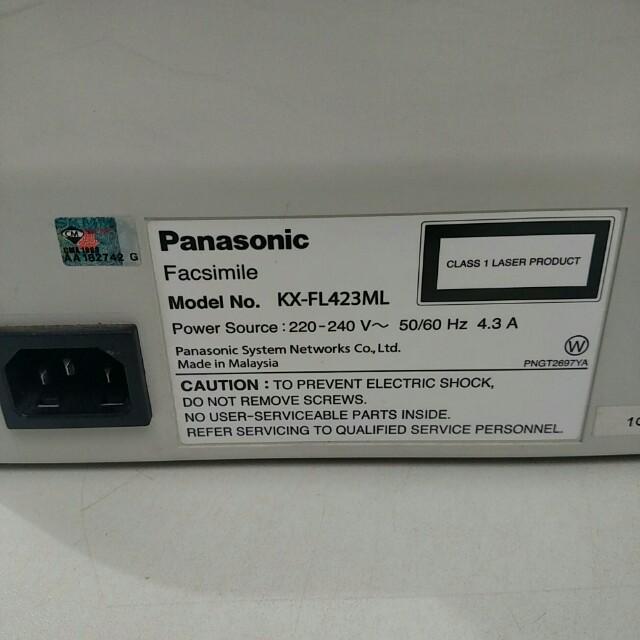 PANASONIC - KX-FL423 Laser Fax, Computers & Tech, Printers, Scanners ...