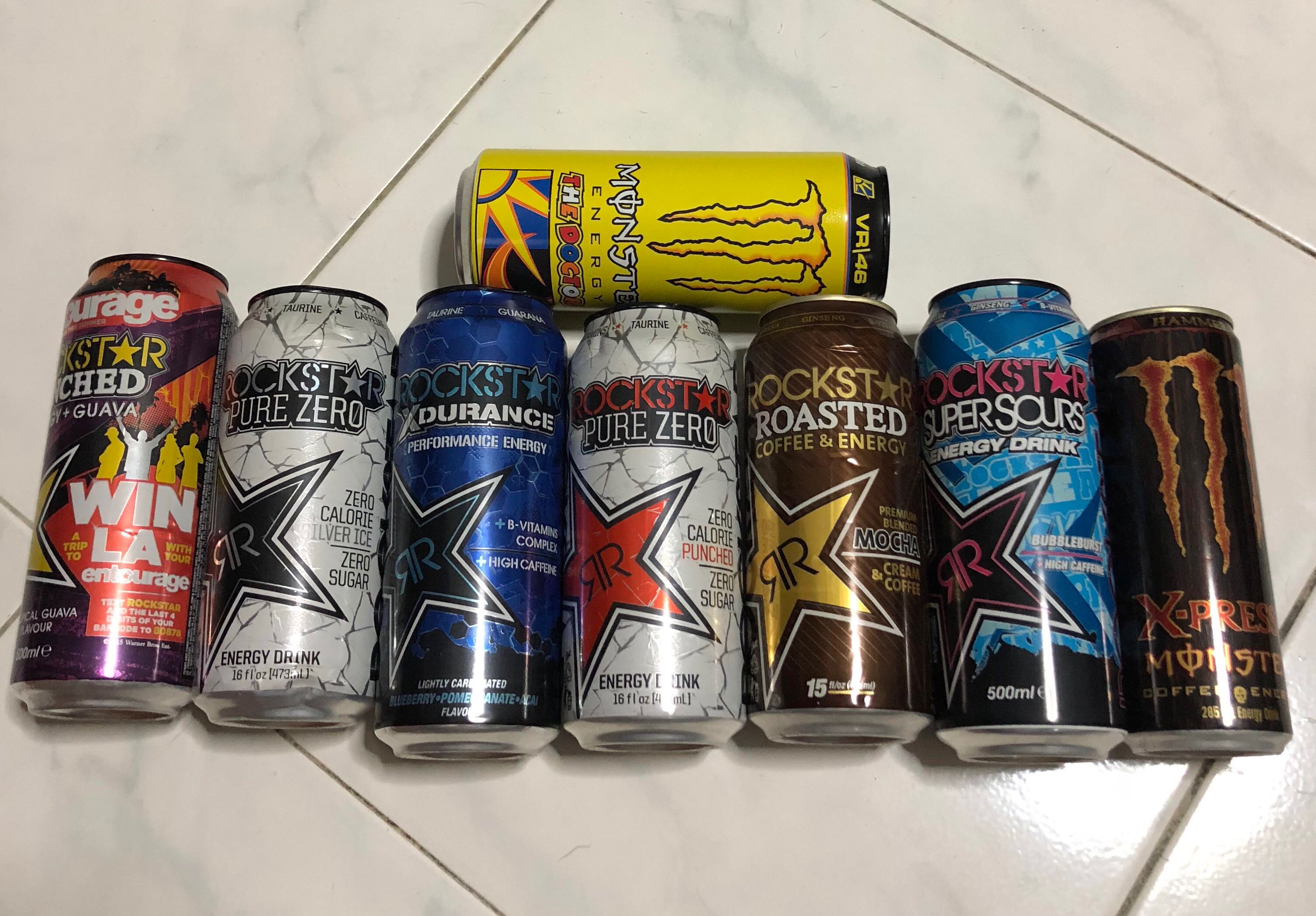 Rockstar energy drink and monster, Food & Drinks, Beverages on Carousell