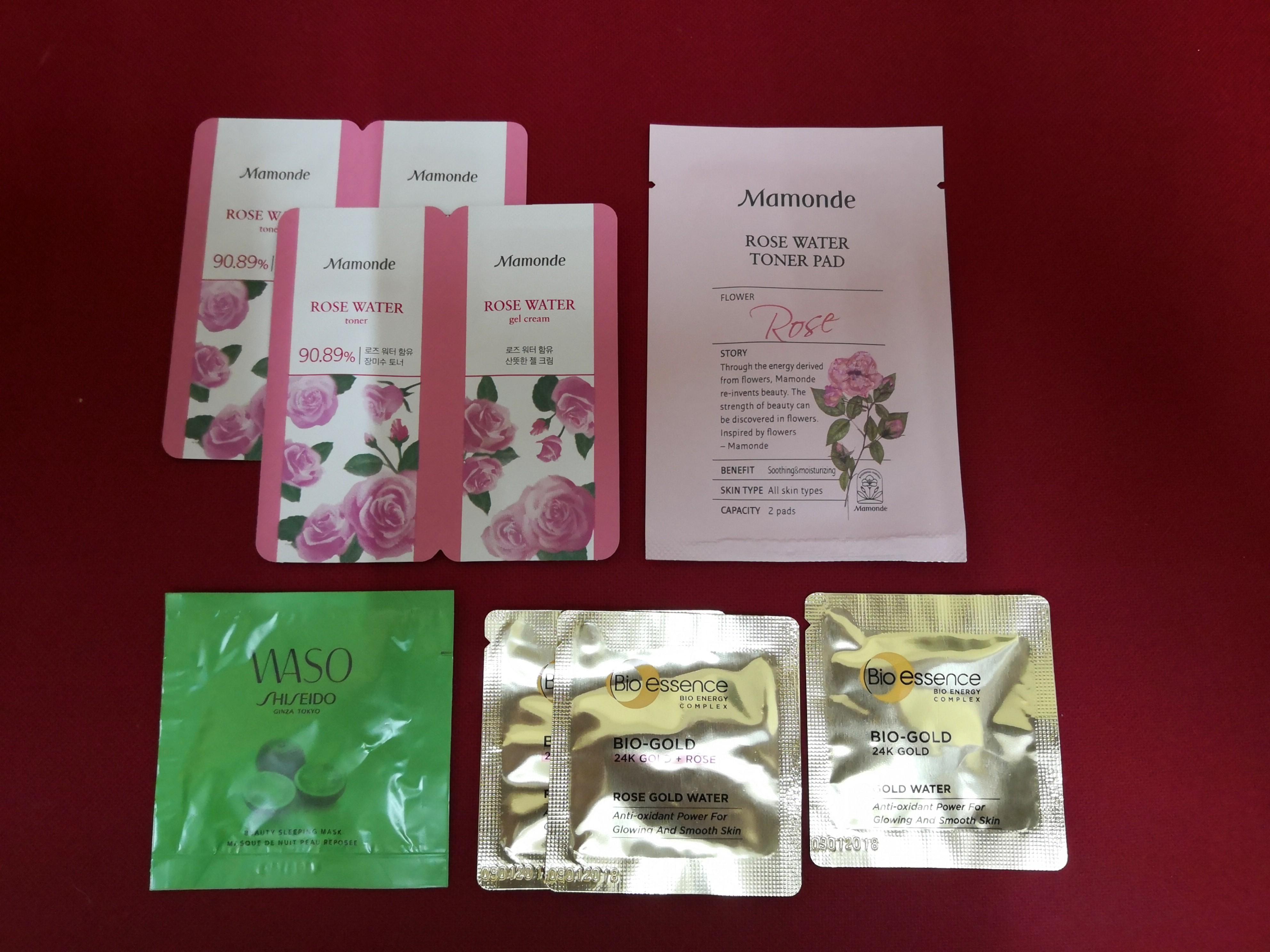 Sample Sachets Laneige, mamonde, Shiseido, Bio Essence, Innisfree ...