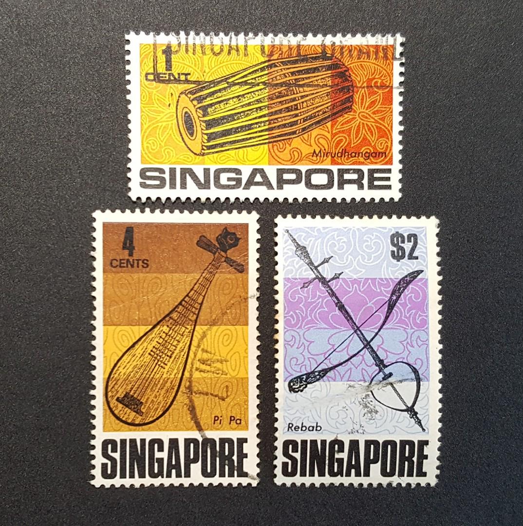 Singapore Stamps vintage 1969 musical instruments, Hobbies & Toys ...