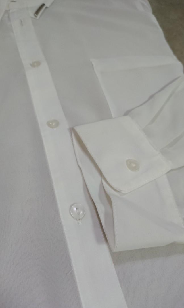 Translucent White Shirt, Women's Fashion, Tops, Shirts on Carousell