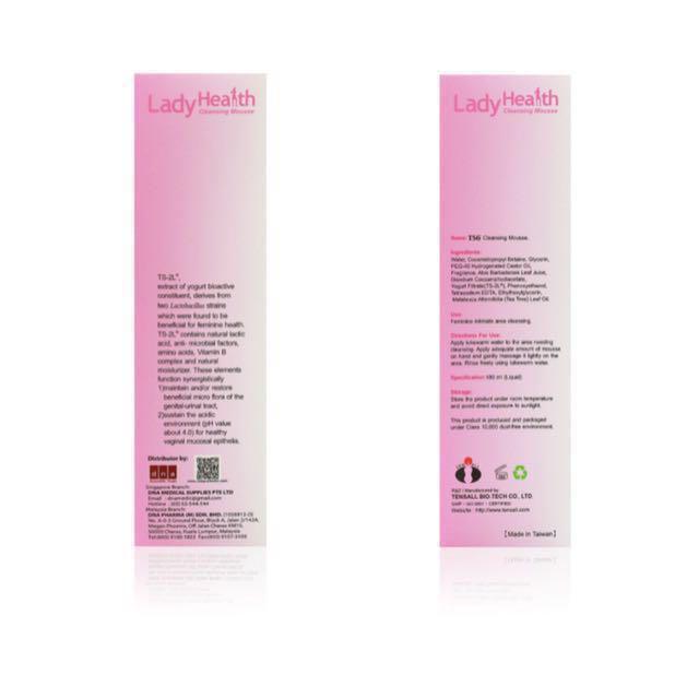 TS6 Lady Health Feminine Wash Mousse 180ml, Beauty & Personal Care ...