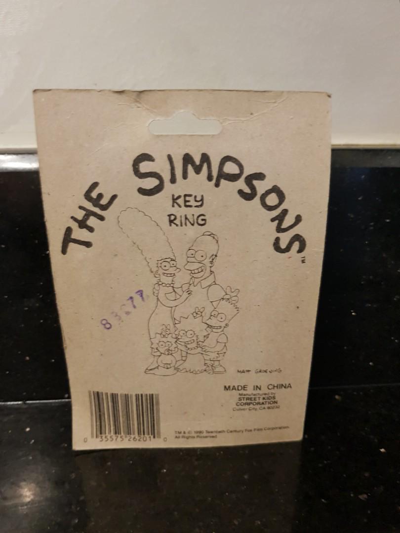 Vintage Bart Simpson "The Simpsons" Key Ring, Hobbies & Toys, Toys ...