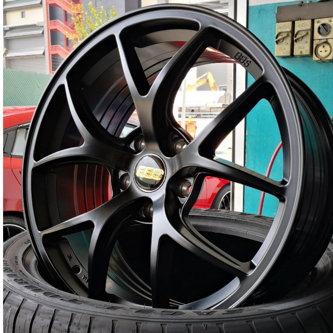 BBS Matt Black 18" (rep) 5X114.3 Concave, Car Accessories, Tyres & Rims ...