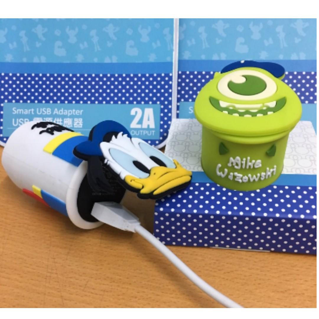 Disney 迪士尼 座充 USB轉接頭 插座 充電器 變壓器 誰的屁屁系列, 手機及配件, 電子周邊配件及產品, 充電器及電線在旋轉拍賣