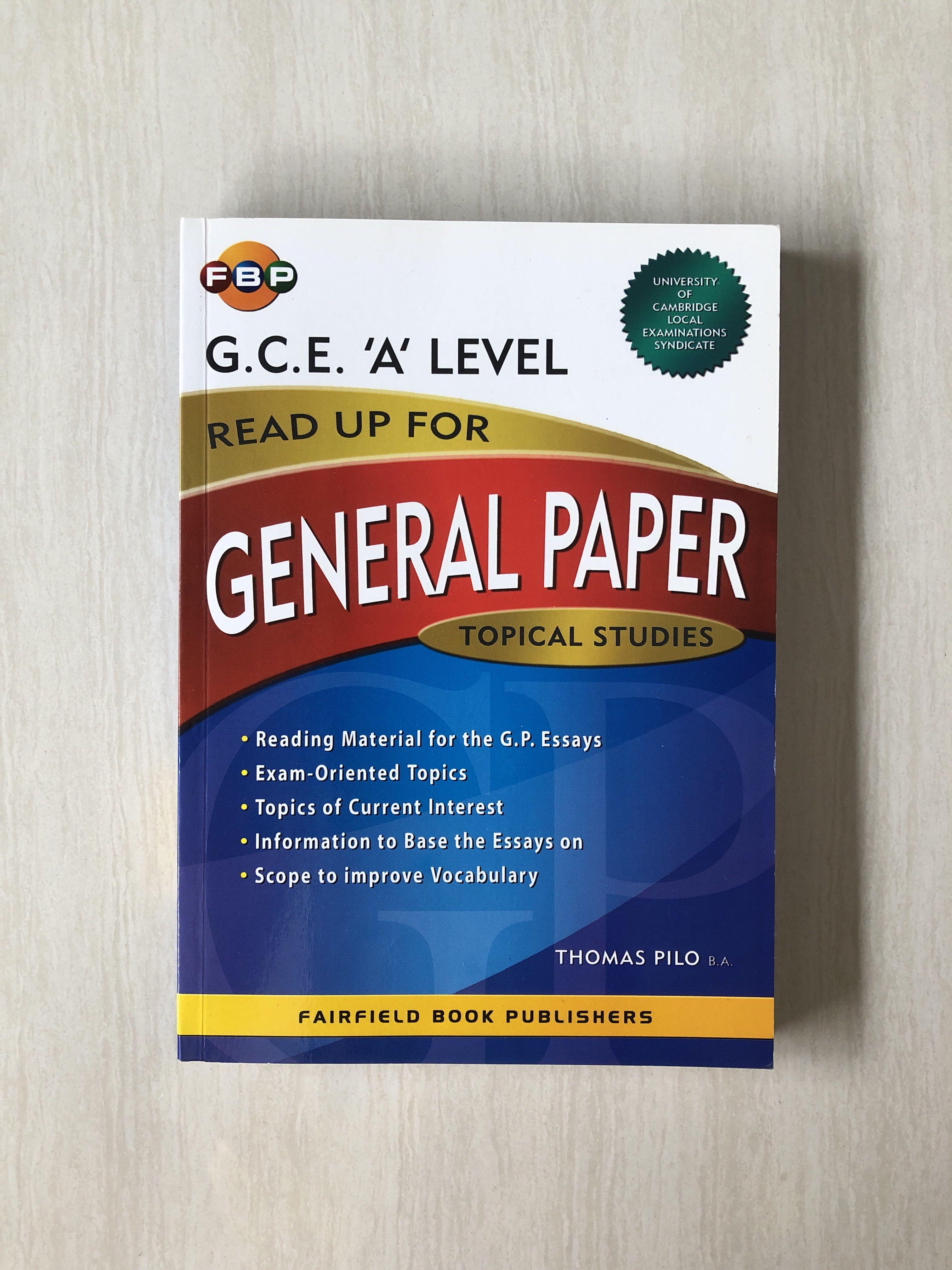 GCE A Level General Paper Topical Studies and Essays, Hobbies & Toys ...