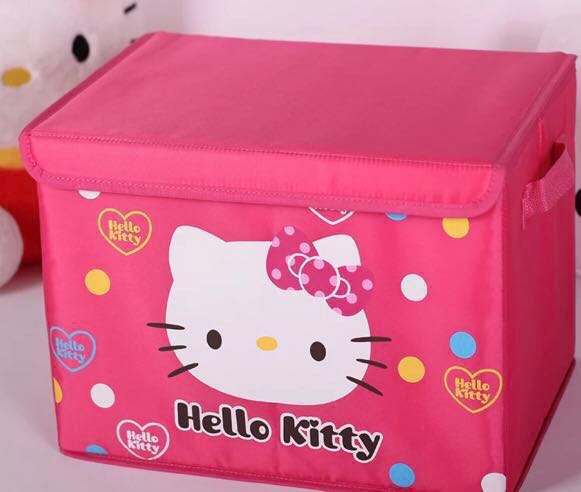 Hello Kitty Storage Box with cover (in stock), Furniture & Home Living ...