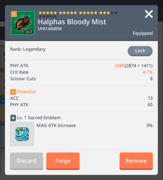 MapleStory M Legendary Emblem Claw A2S, Everything Else on Carousell