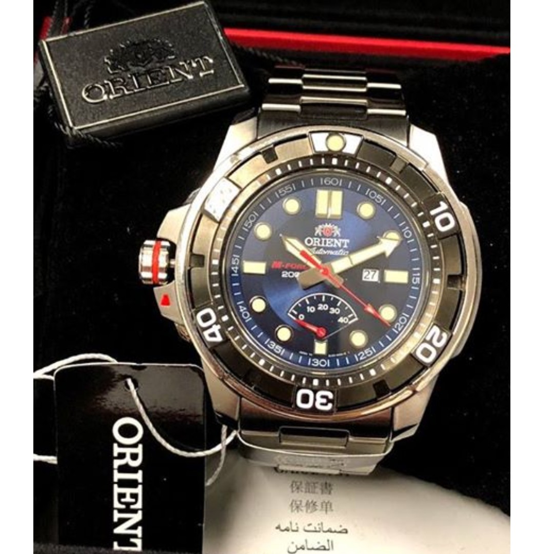 ORIENT M-FORCE 200M DIVER SEL06001D, 名牌, 手錶 - Carousell