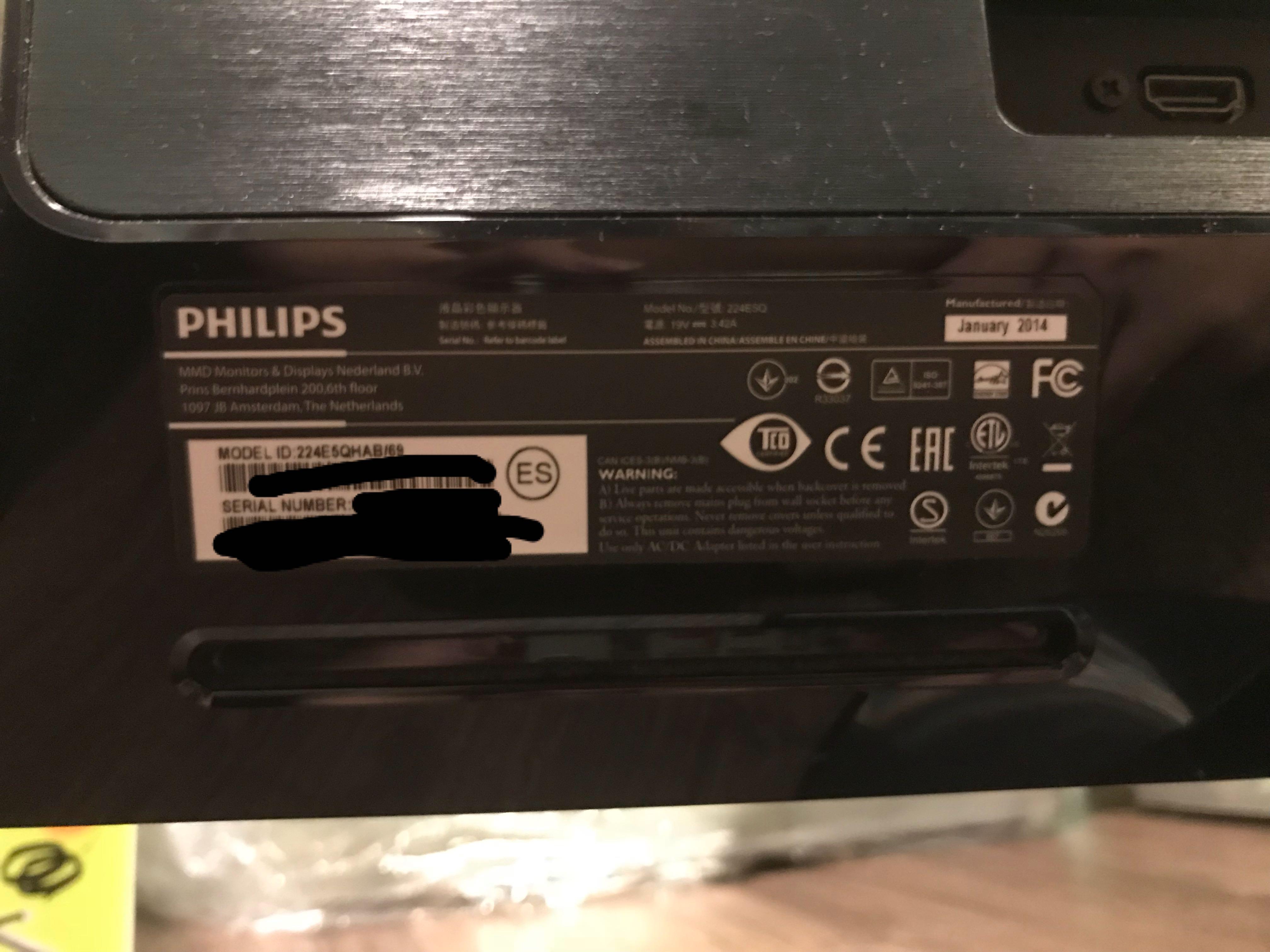 Philips 224E5Q Monitor, Computers & Tech, Parts & Accessories, Monitor ...