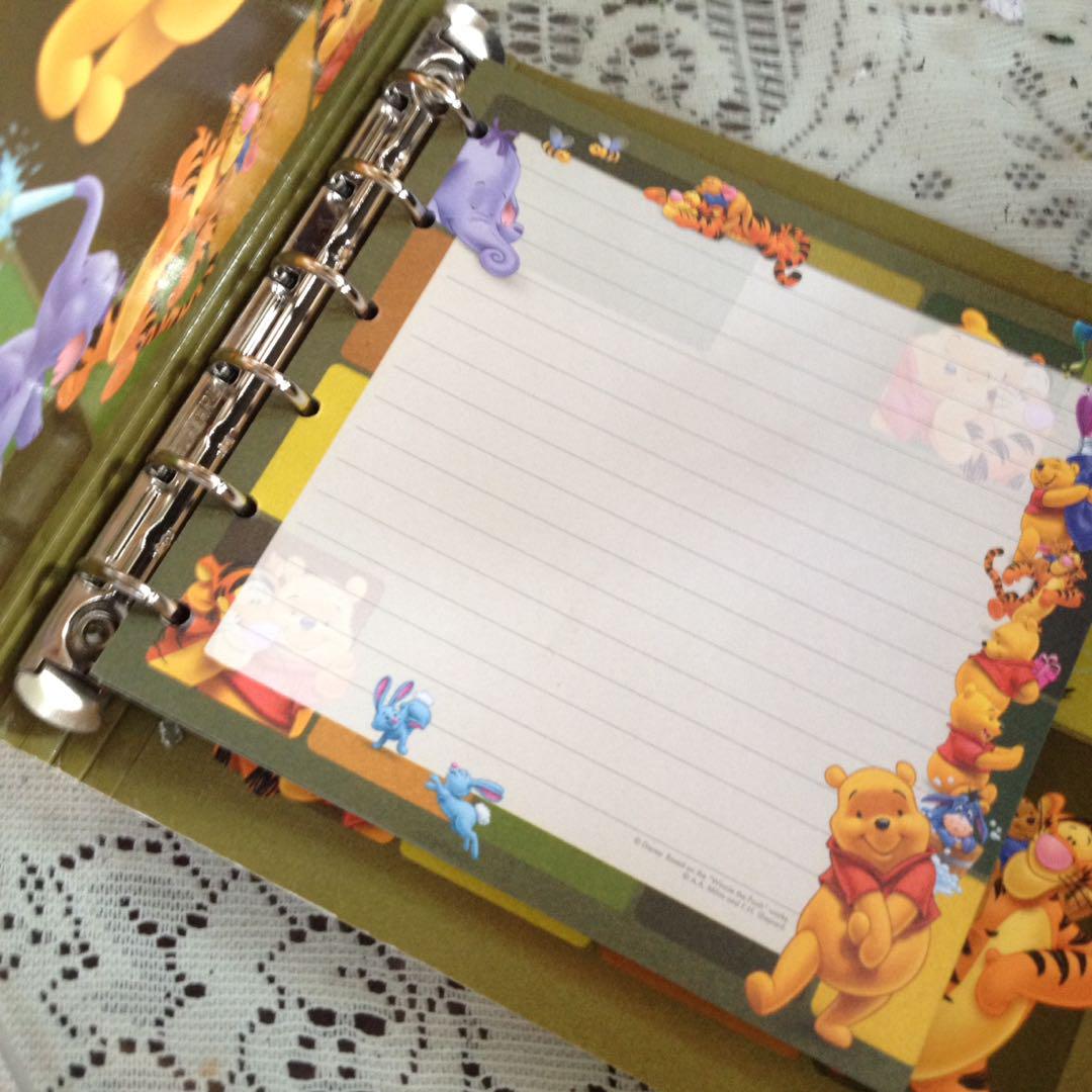 Winnie the Pooh Binder Notebook, Hobbies & Toys, Stationary & Craft ...