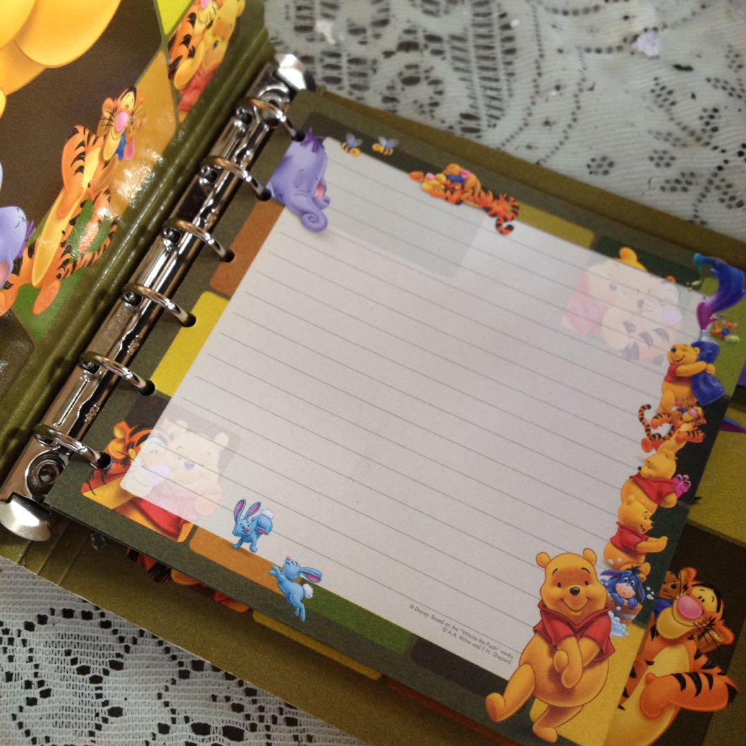 Winnie the Pooh Binder Notebook, Hobbies & Toys, Stationary & Craft ...