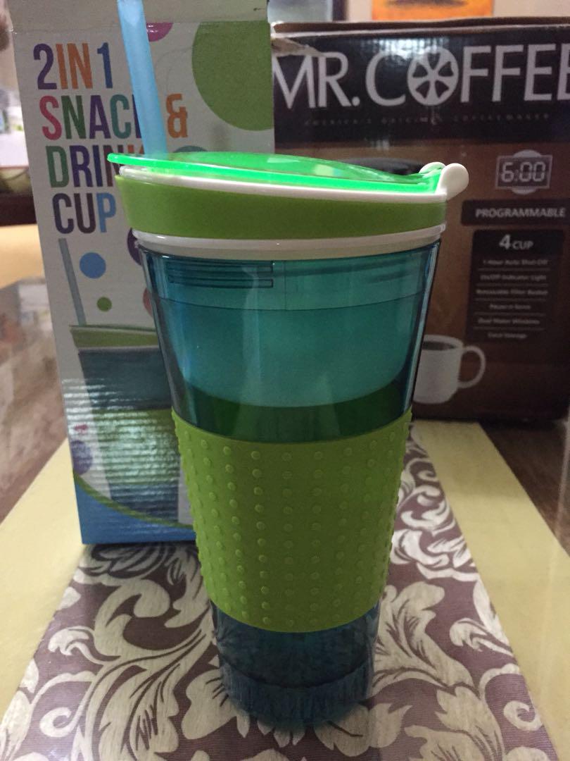 2 in 1 snack and drink cup, Furniture & Home Living, Kitchenware ...
