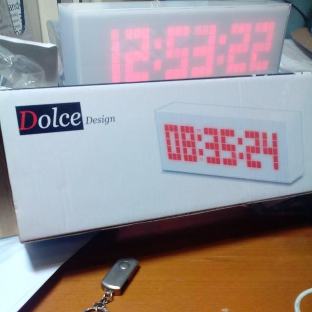 [BNIB] Dolce Design LED digital alarm clock, Furniture & Home Living ...